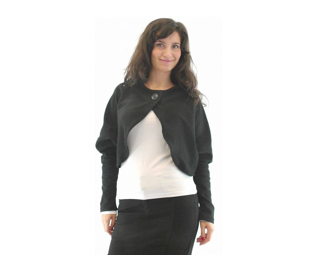 Black Knitted Bolero, Knitted Shrug, Plus Size Bolero, Maxi Bolero ...