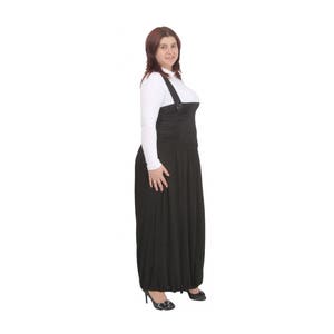 Black Pinafore / Long Pinafore / Floor Length Pinafore / Jersey ...