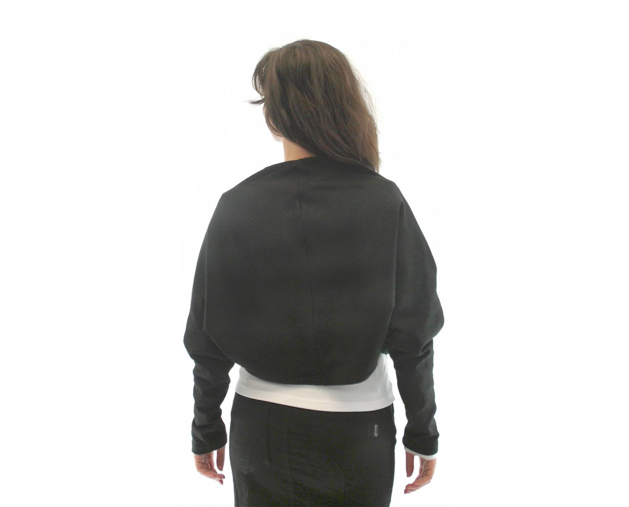 Black Knitted Bolero, Knitted Shrug, Plus Size Bolero, Maxi Bolero ...