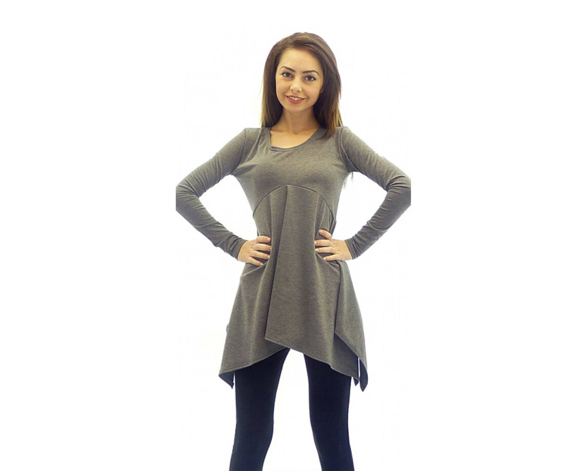 Dark Gray Tunic - Etsy