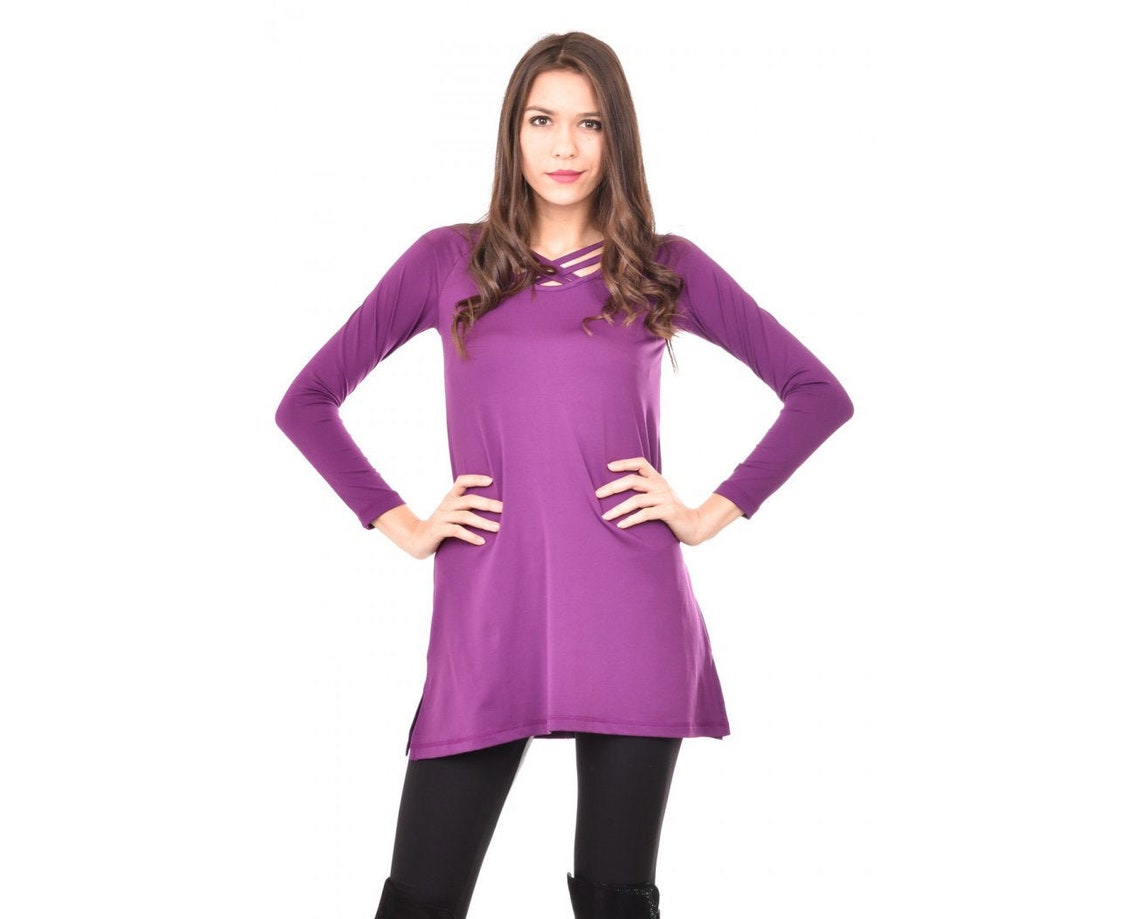 Purple Tunic With Interesting Detail - Etsy