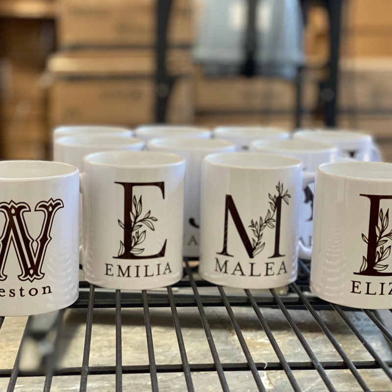 Initial Mugs - Etsy