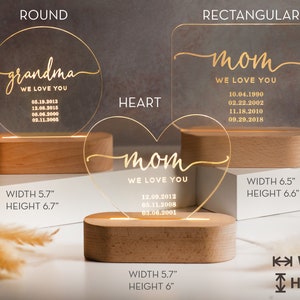 Personalized Gifts for Mom, Mom Night Light, Custom Mom Sign, Mom Gifts ...