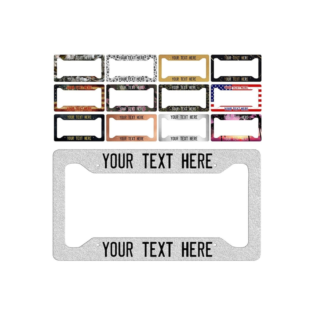 Personalized License Plate Frames for Cars, Custom License Plate Frame ...
