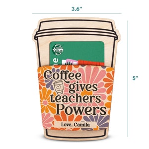 Teacher Appreciation Gift, Teacher Gift Card Holder, Coffee Gift Card ...
