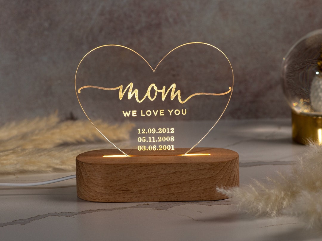 Personalized Gifts for Mom, Mom Night Light, Custom Mom Sign, Mom Gifts ...