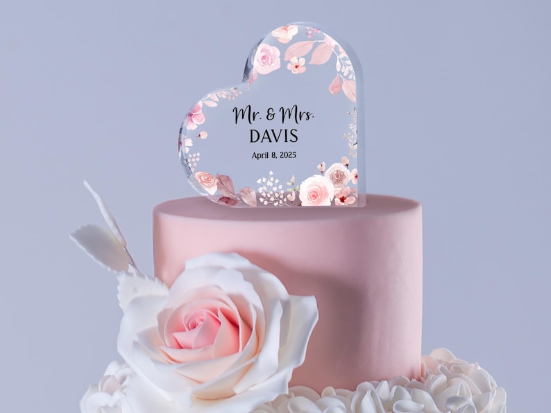 Personalized Wedding Cake Topper, Wedding Gifts for Couples, Wedding ...