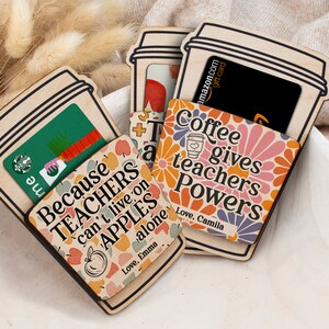 Teacher Appreciation Gift, Teacher Gift Card Holder, Coffee Gift Card ...