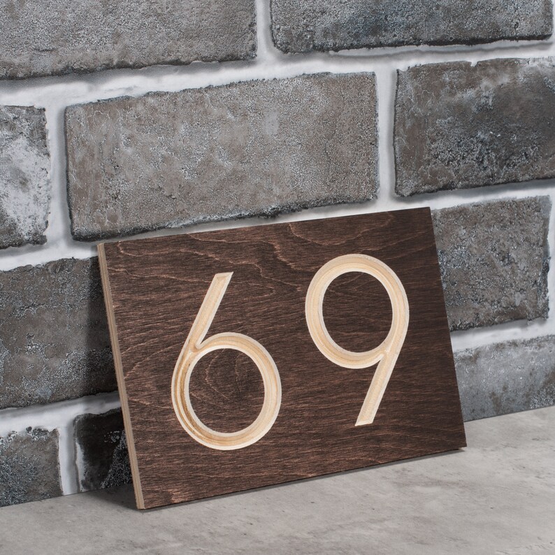 House Number Sign Horizontal Vertical Address Sign for - Etsy