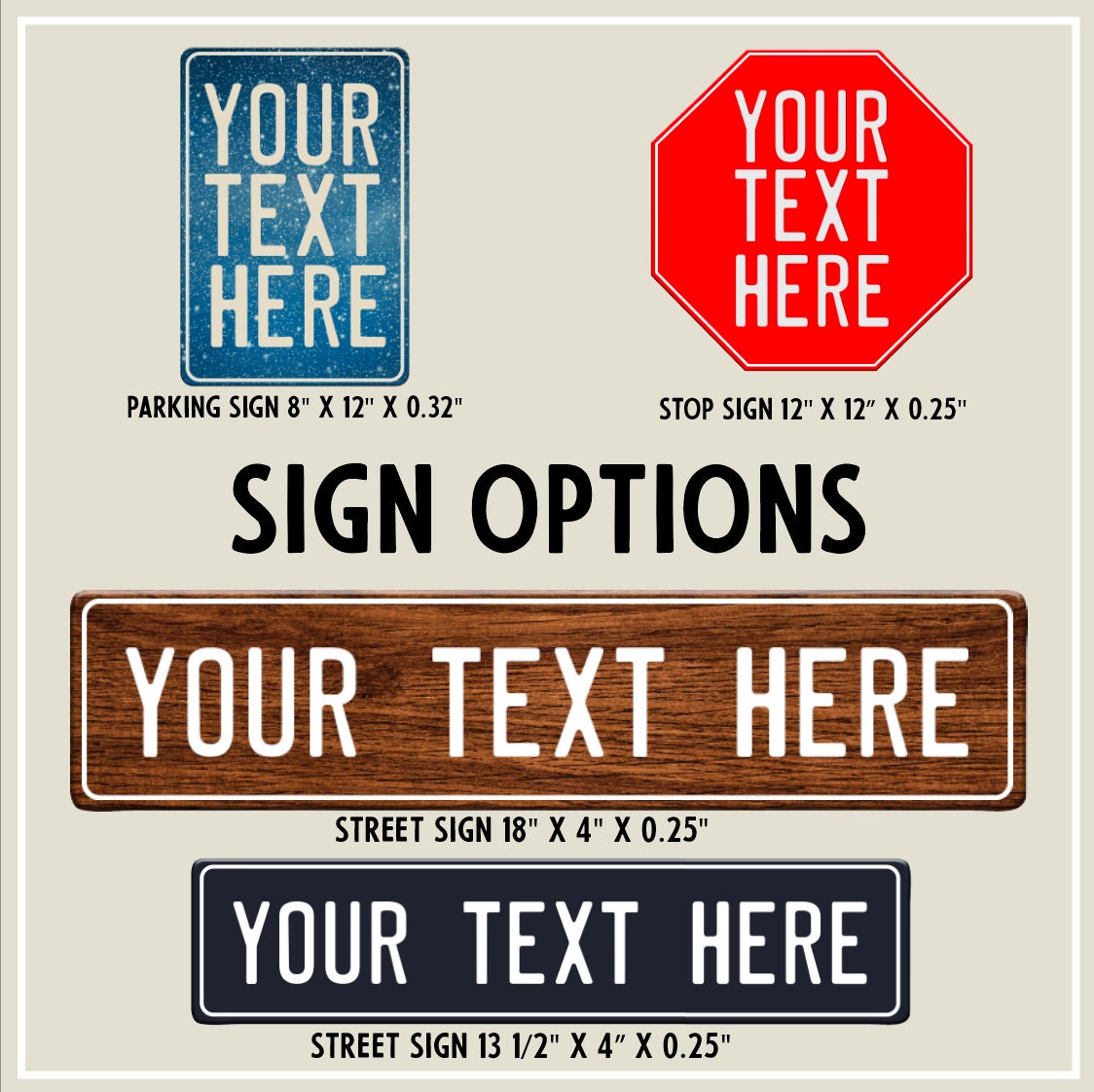 Custom Stop Signs Personalized Street Sign Create Your Own | Etsy