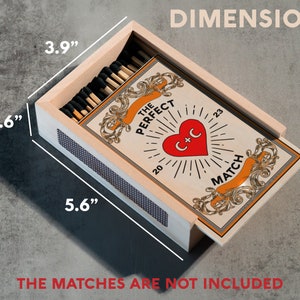 Personalized Couples Large Matchbox, Engagement Gifts Personalized ...