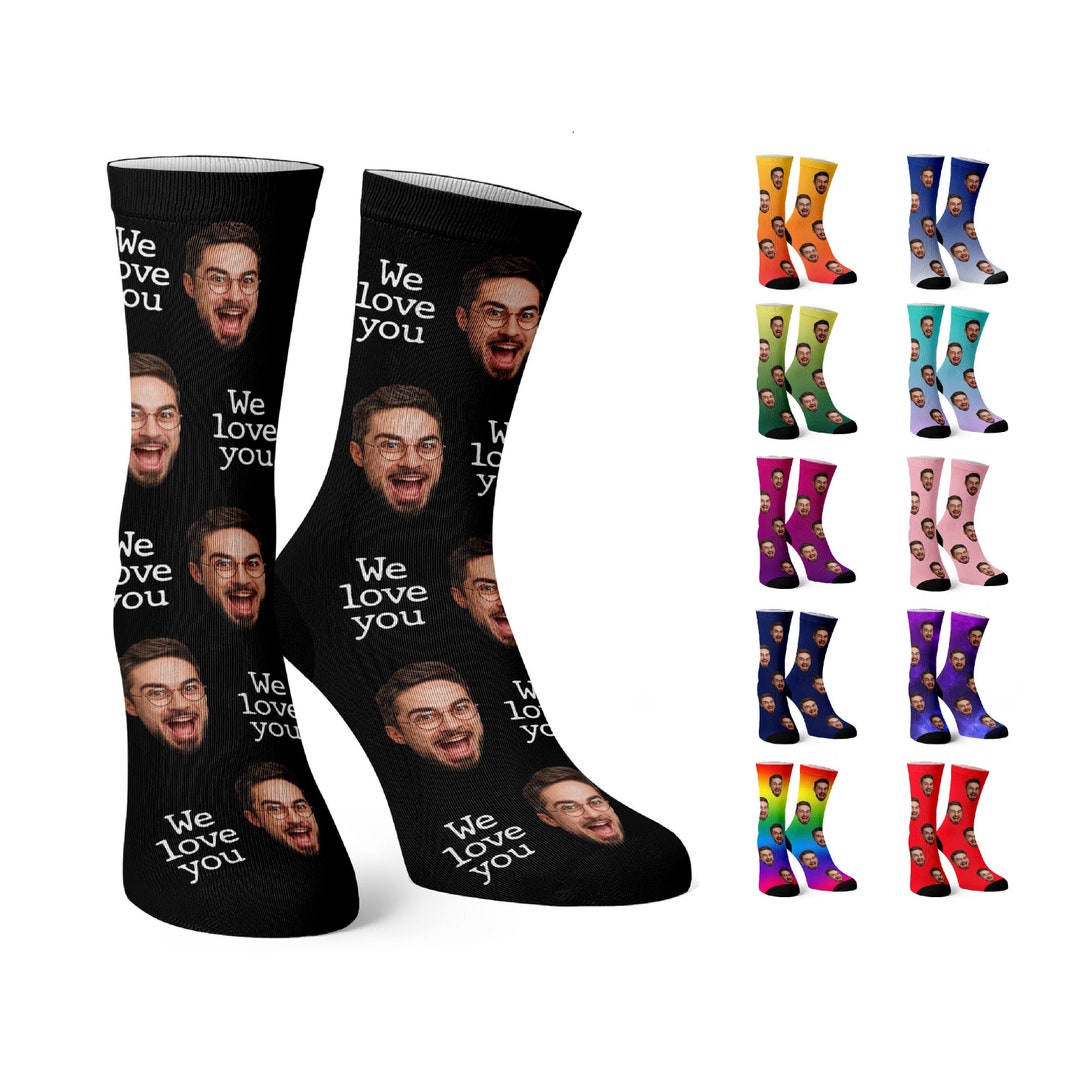 Personalized Sock W Photo for Men & Women, Personalized Gifts for Him ...