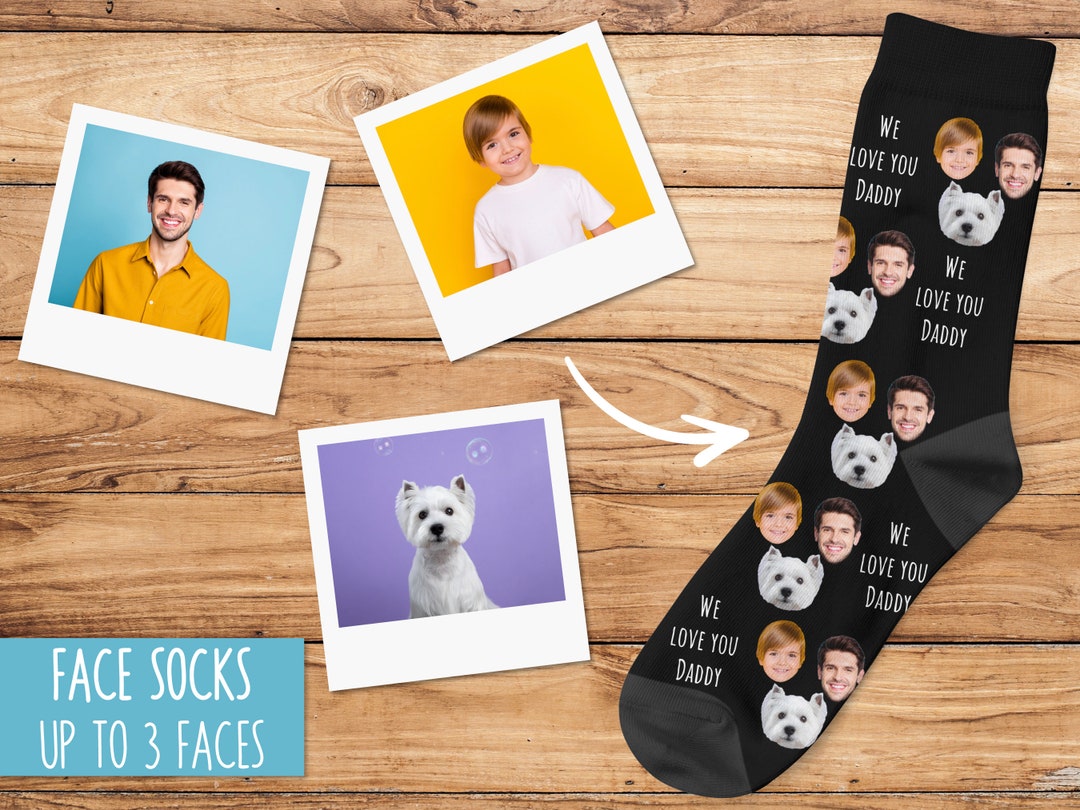 Custom Socks With Faces, Personalized Gifts for Men, Personalized Socks ...