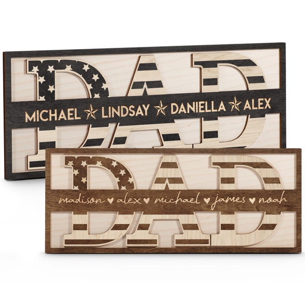 Dad Wood Sign - Etsy