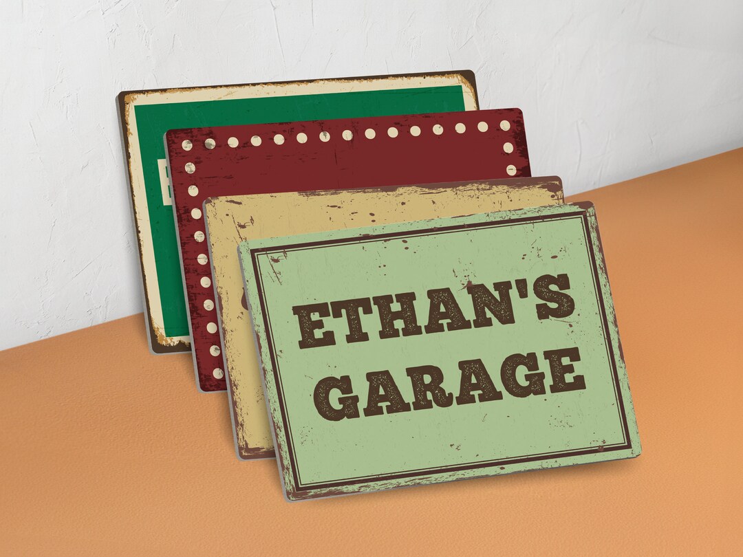 Custom Garage Sign, Metal Room Decor Sign, Personalized Street Sign ...