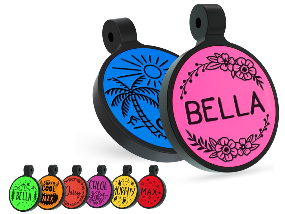 Silicone Dog Tag, Dog Tag for Dogs, Soundless Pet ID Tag, Deep Engraved ...