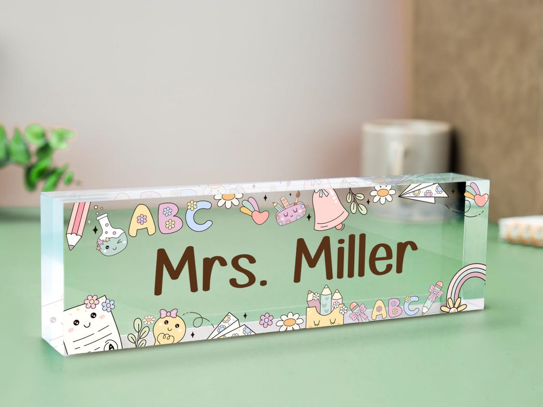 Teacher Gift, Personalized Teacher Desk Name Plate, Teacher ...