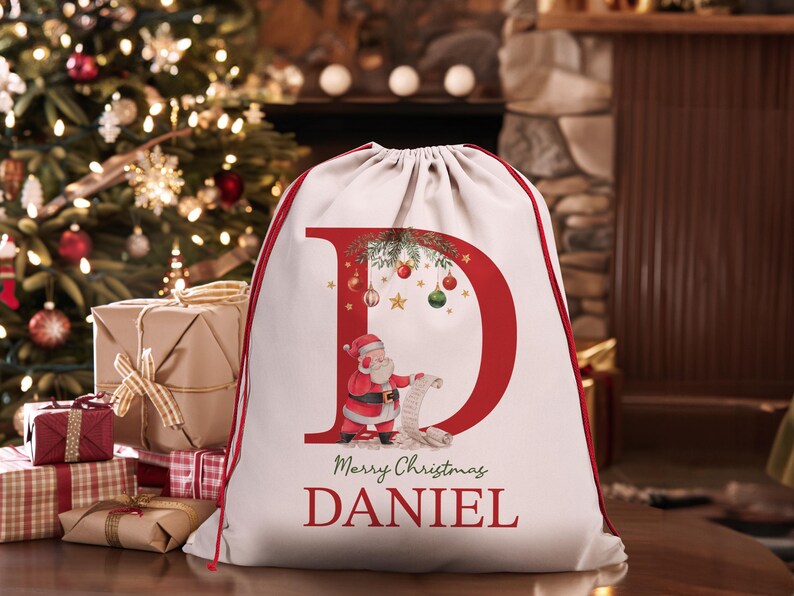 Large Santa Sack Christmas Gift Bag, Santa Bag, Christmas Eve Gift for ...