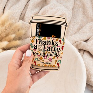 Teacher Appreciation Gift, Teacher Gift Card Holder, Coffee Gift Card ...