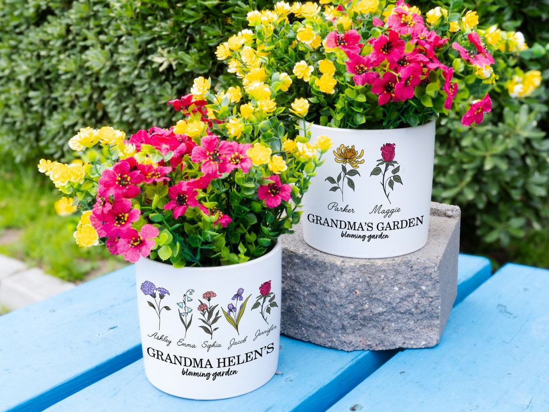 Personalized Flower Pot for Grandmas Garden Gift for Grandma, Birth ...