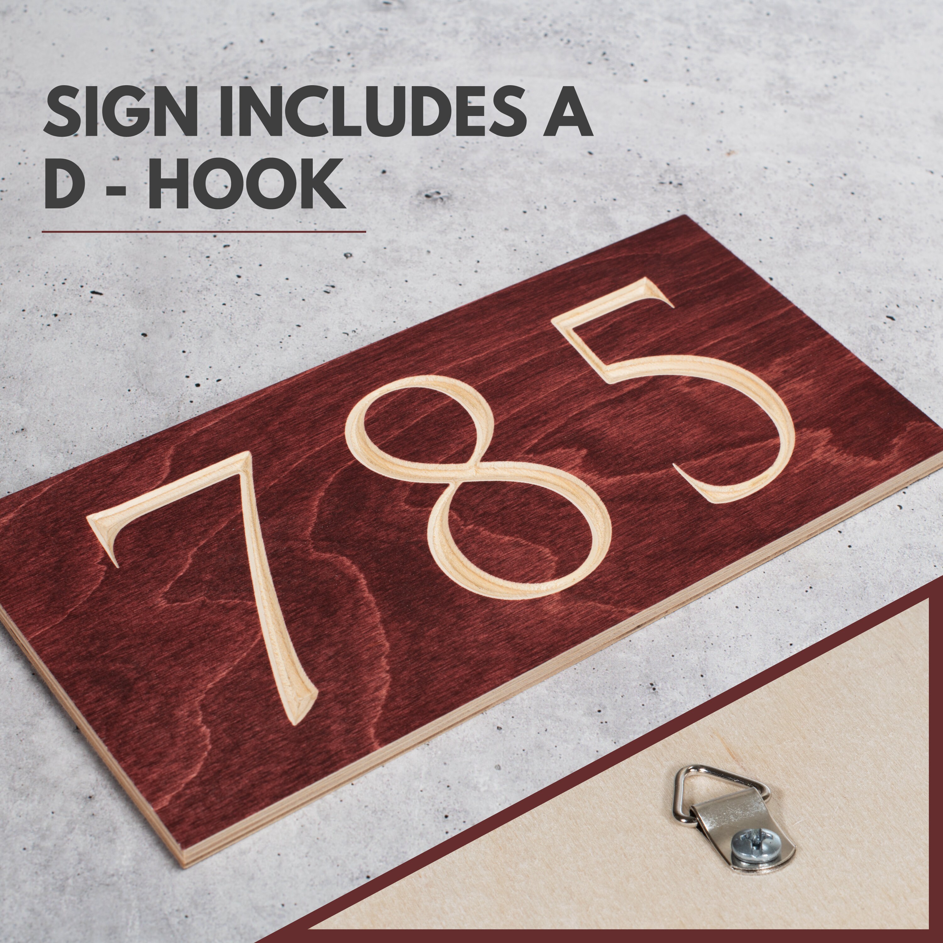 House Number Sign Horizontal Vertical Address Sign for - Etsy