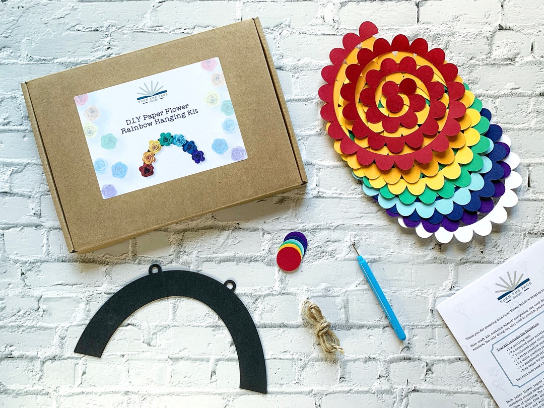 Rainbow Craft Kit | Paper Flower Craft Kit | Quilling Kit | DIY Craft ...