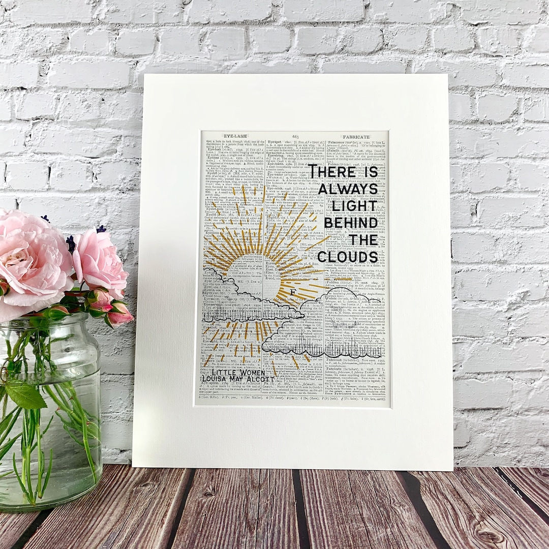 Little Women Book Quote | Vintage Print on Book Page | Little Women ...