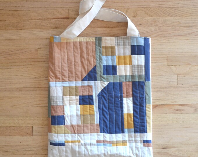 Modern Patchwork Quilted Tote Bag 02 - Etsy