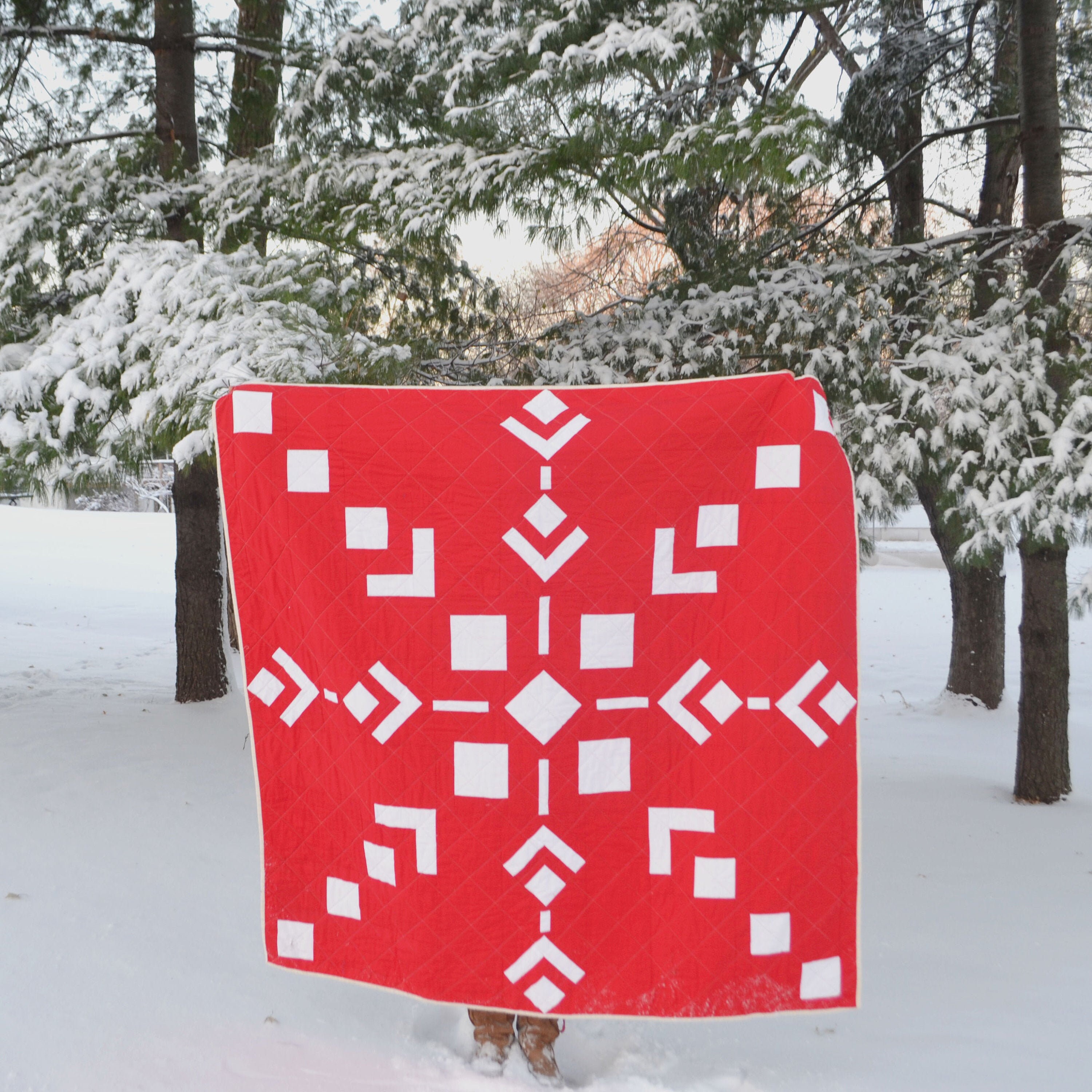 Single Snowflake Modern Quilt Pattern - Etsy