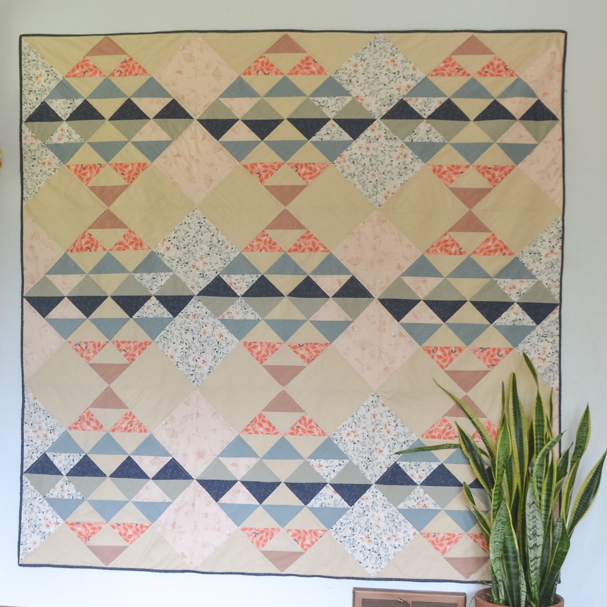 Converge Quilt Pattern PDF Modern Quilt Pattern Blanket - Etsy