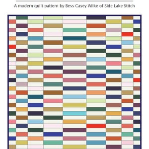 Scrappy Strokes Modern Quilt Pattern/ Sewing Pattern for Beginners - Etsy