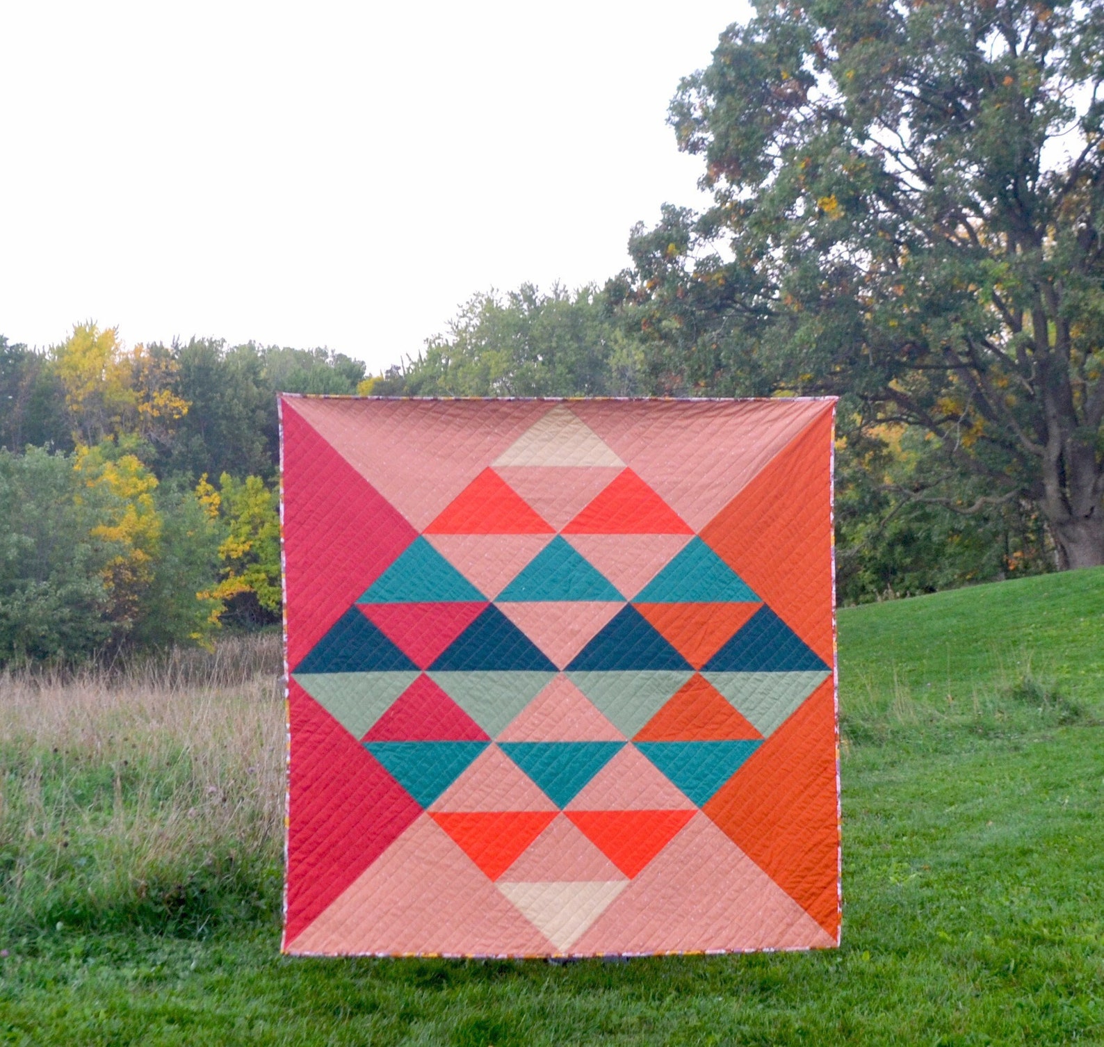 Converge Quilt Pattern PDF Modern Quilt Pattern Blanket - Etsy