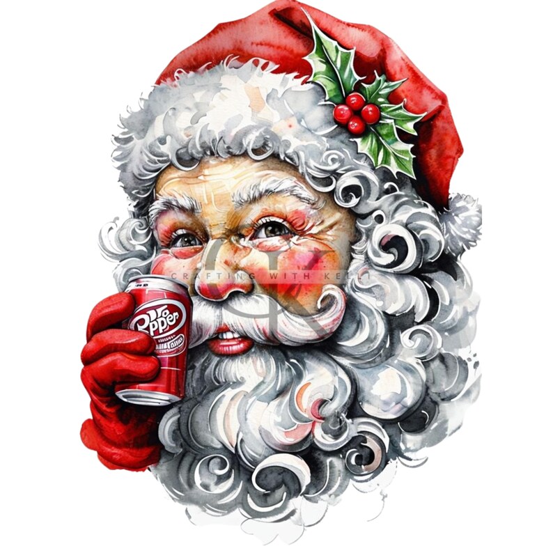 Santa Soda PNG - Etsy