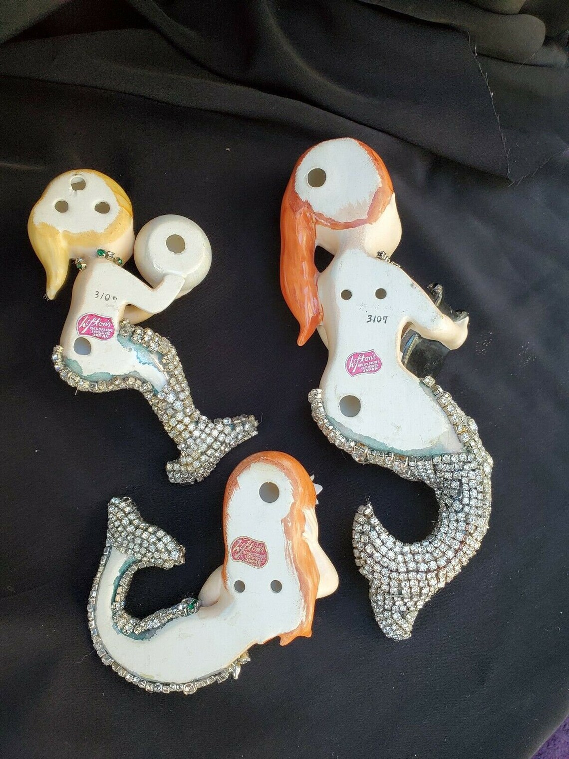 Rare Vintage Complete Set of 3 Lefton Mermaid Wall Plaque - Etsy