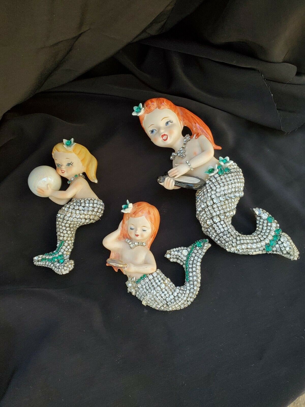 Rare Vintage Complete Set of 3 Lefton Mermaid Wall Plaque - Etsy