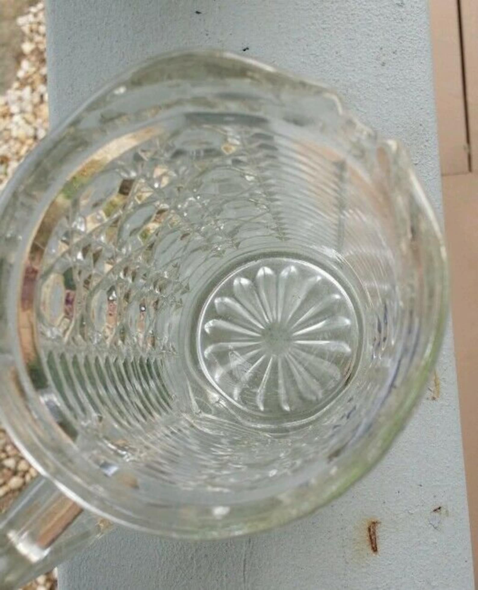 Vintage Indiana Glass Clear Windsor Pattern Jarabe/Creamer - Etsy España