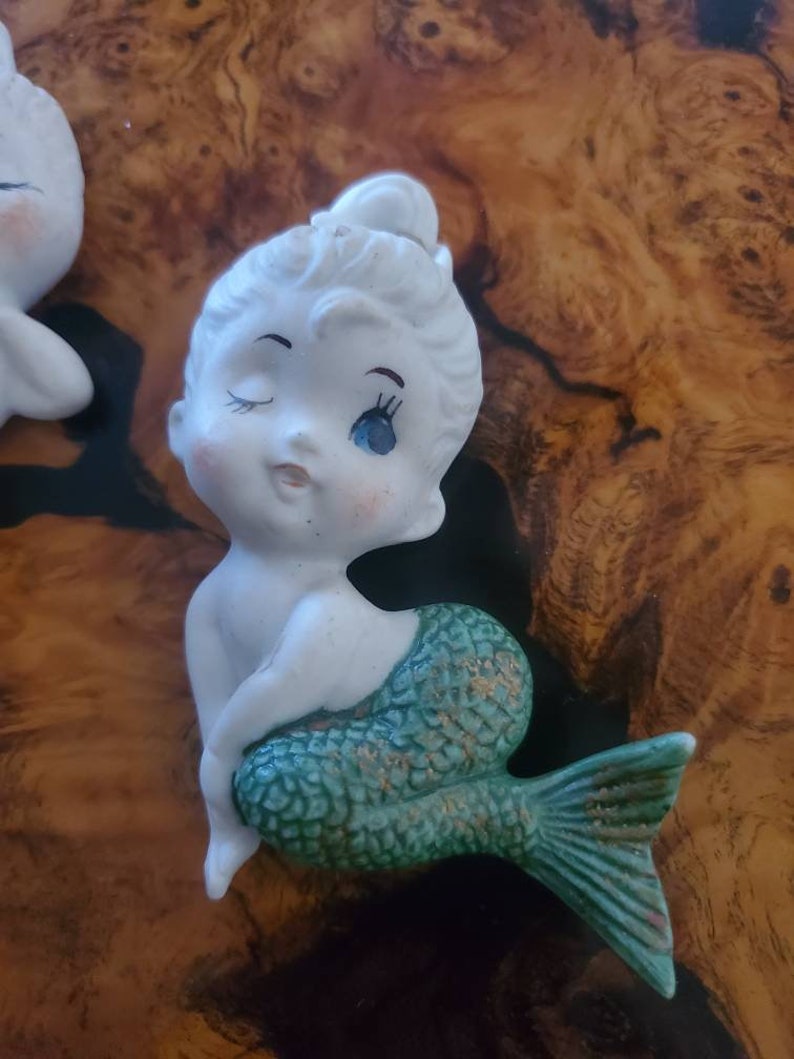Vintage Bradley Kenmar Wall Mermaids Hanging Plaques Figurines Kitschy ...