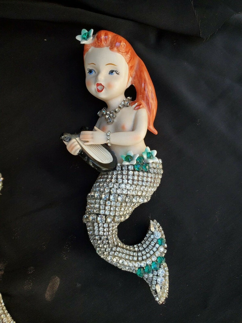 Rare Vintage Complete Set of 3 Lefton Mermaid Wall Plaque - Etsy