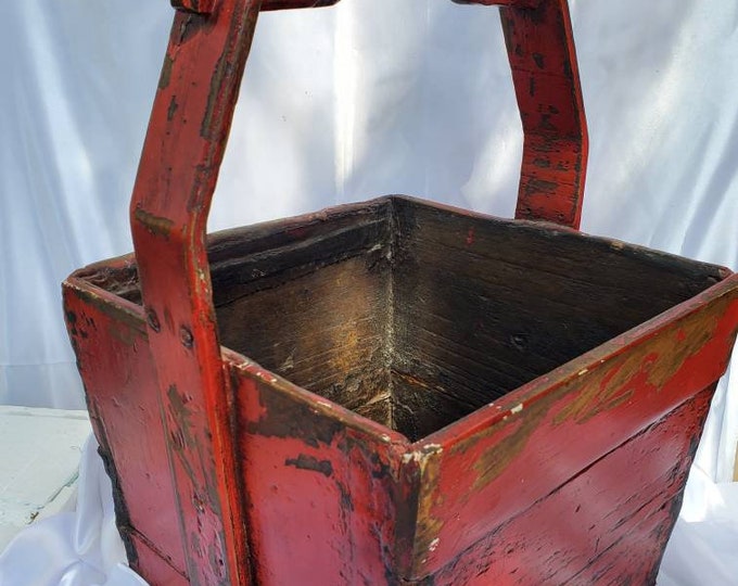 Antique Asian Wood Rice/grain Gathering/harvest Box - Etsy