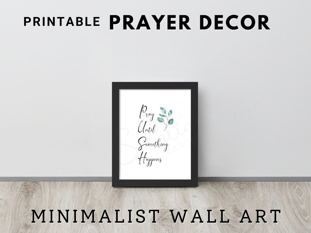 Printable Prayer Wall Decor High Resolution JPG Download PUSH V.2 - Etsy