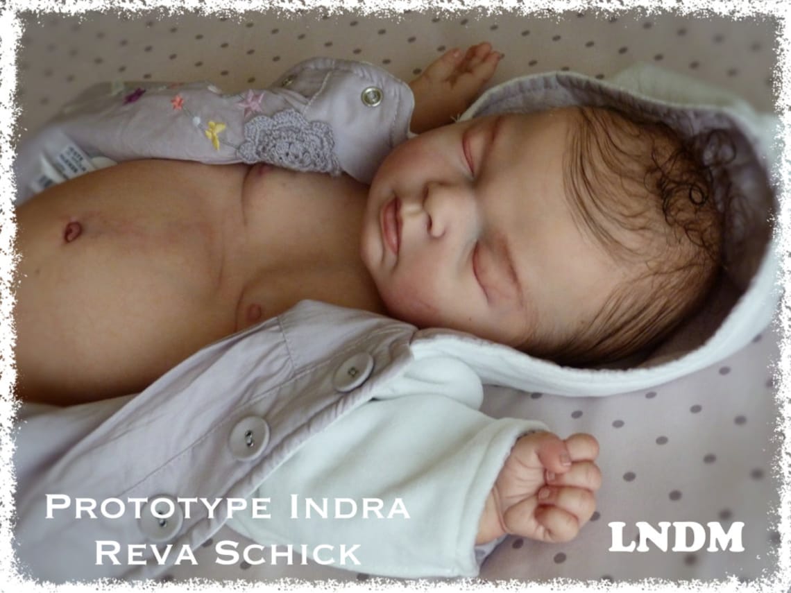 CUSTOM REBORN Indra Asleep by Reva Schick Full Body Doll 6 Month ...