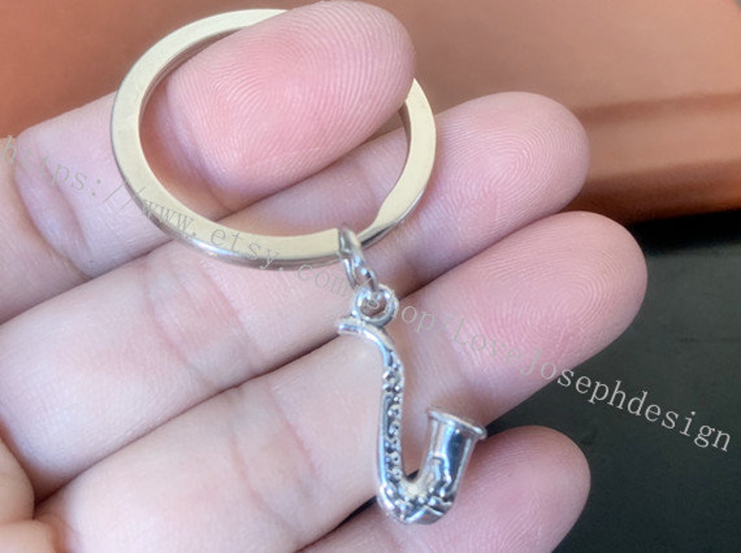 Saxophone Keychain,saxophone Gift Key Ring - Etsy