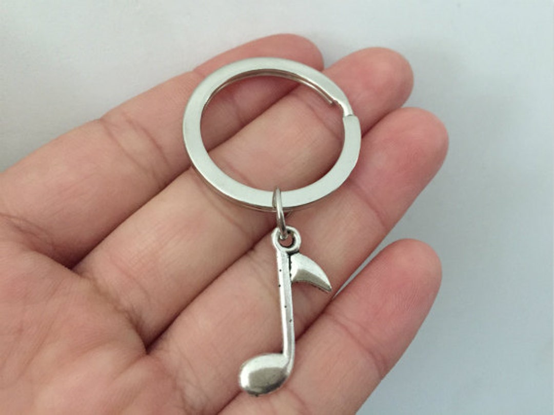 Music Note Keychain, Music Note Gifts Key Ring - Etsy