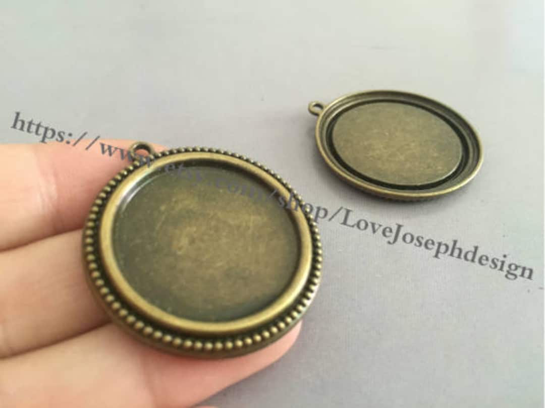 Wholesale 28 Pieces /lot Antique Bronze Plated 25mm Cabochon Blanks ...