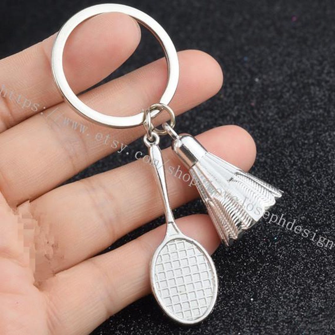 Personalized Badminton Racket Keychain Gift Key Ring - Etsy