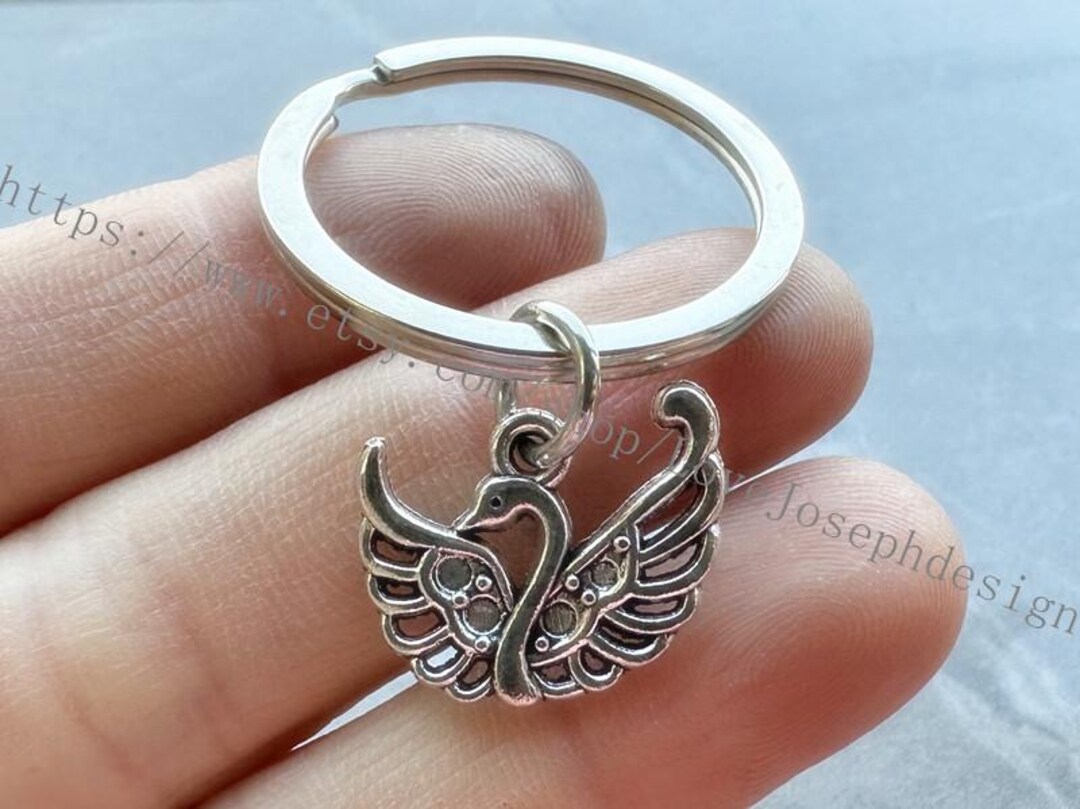 Swan Keychain, Swan Gifts Key Ring - Etsy