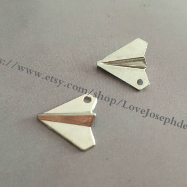 Paper Airplane Charm - Etsy