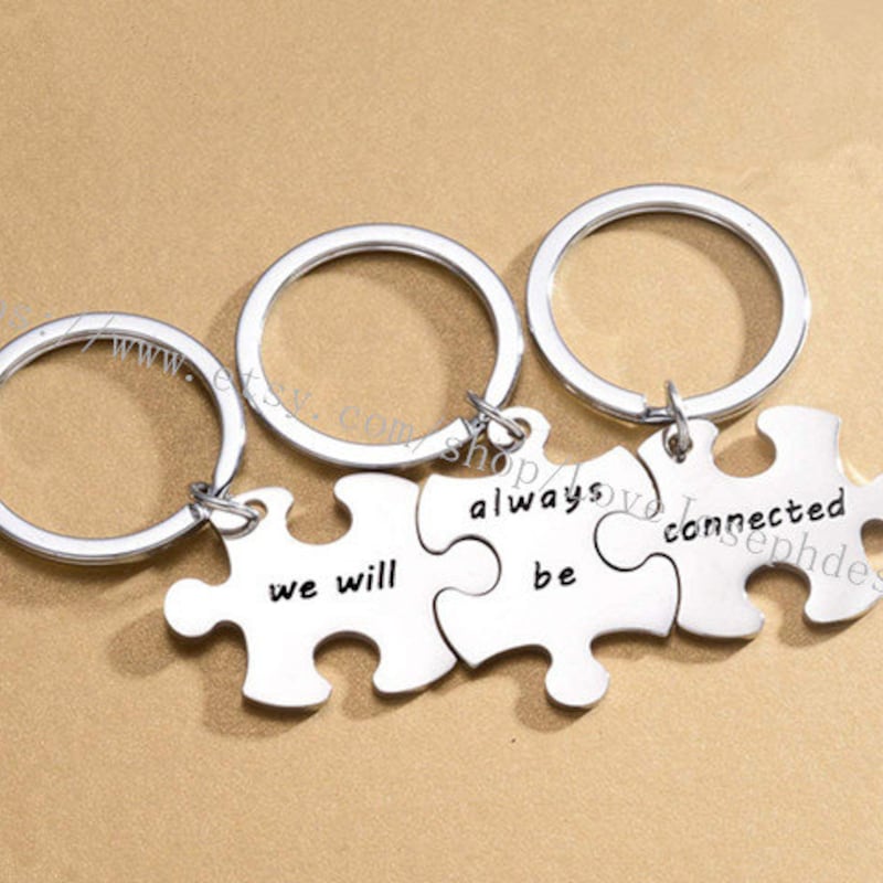 Puzzle Keychain - Etsy
