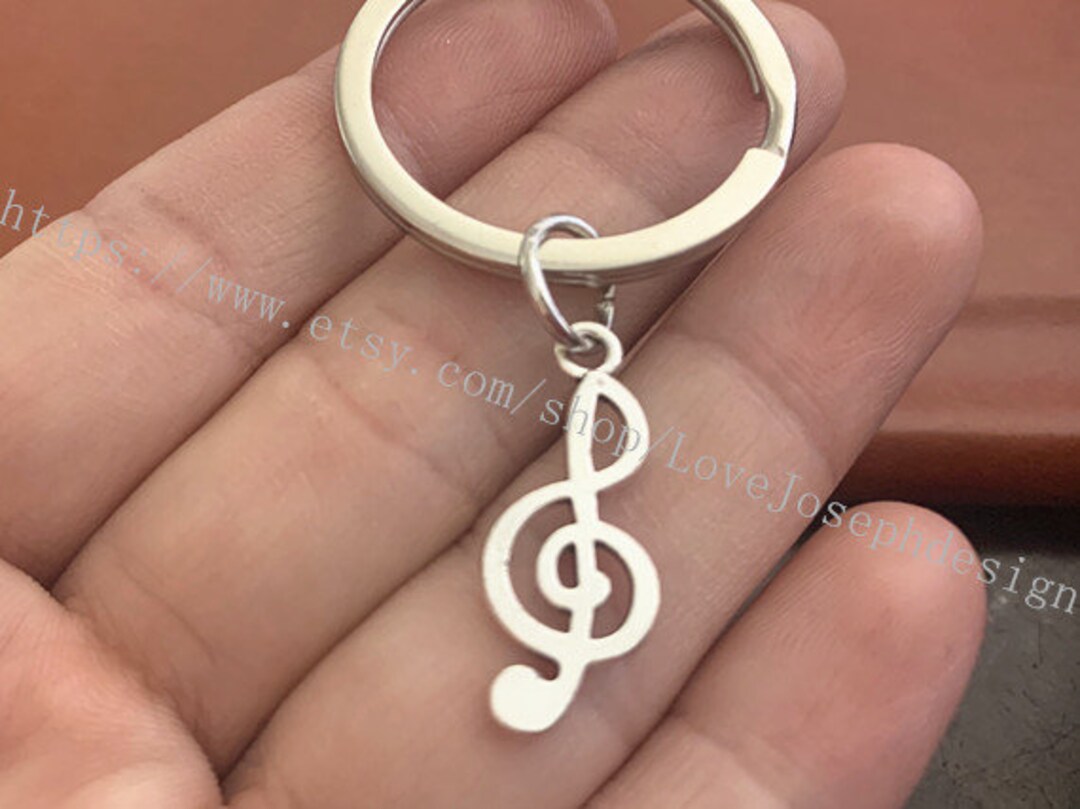 Music Note Keychain, Music Note Gifts Key Ring - Etsy