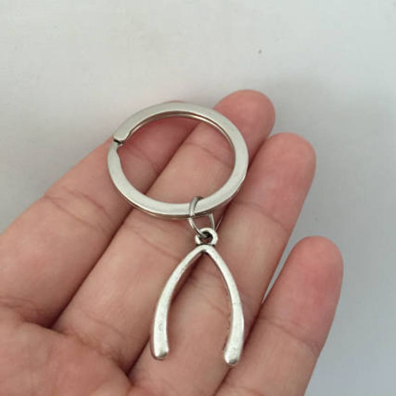 Wishbone Keychain - Etsy
